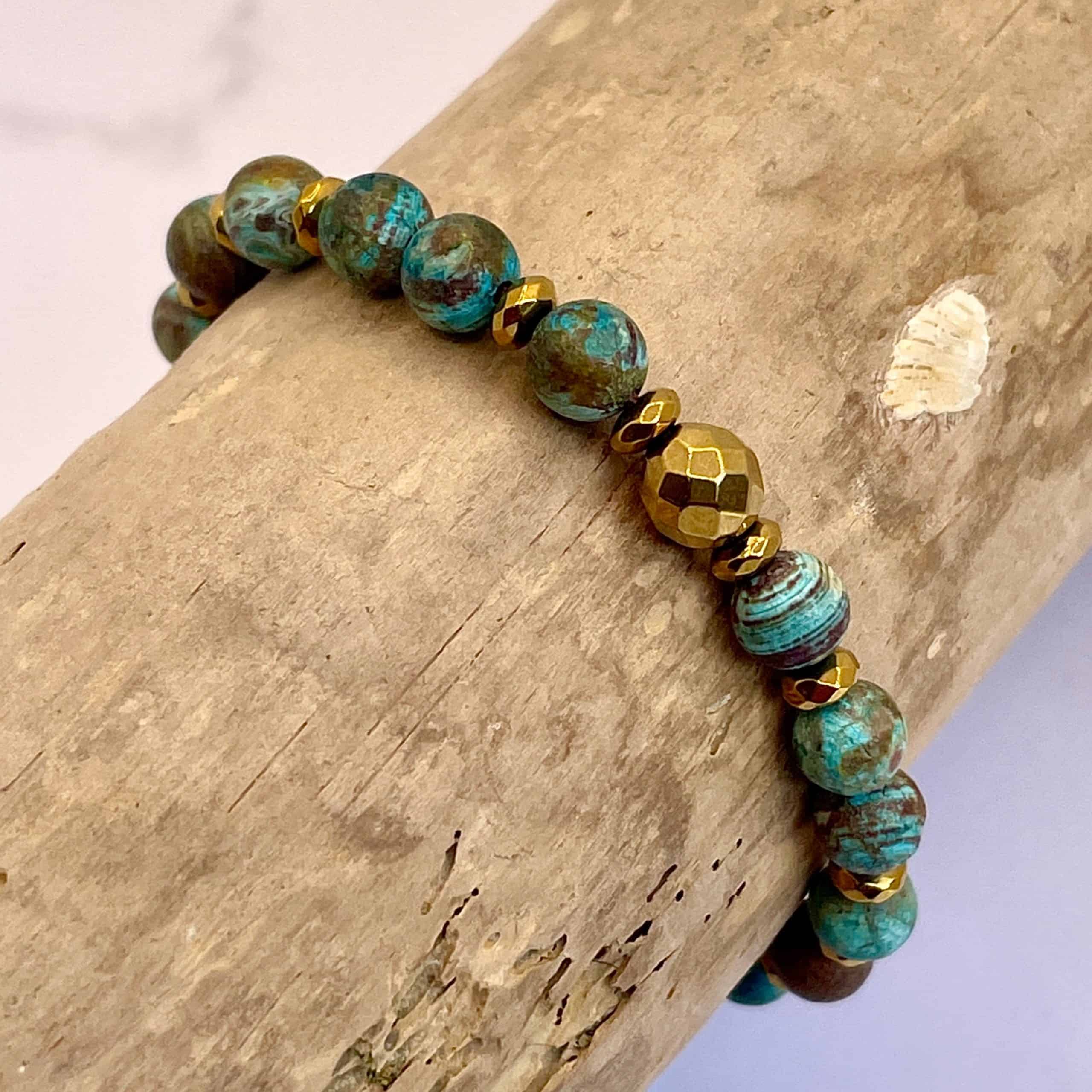 Blue - Bracelet perles naturelles - Les malices de Sam