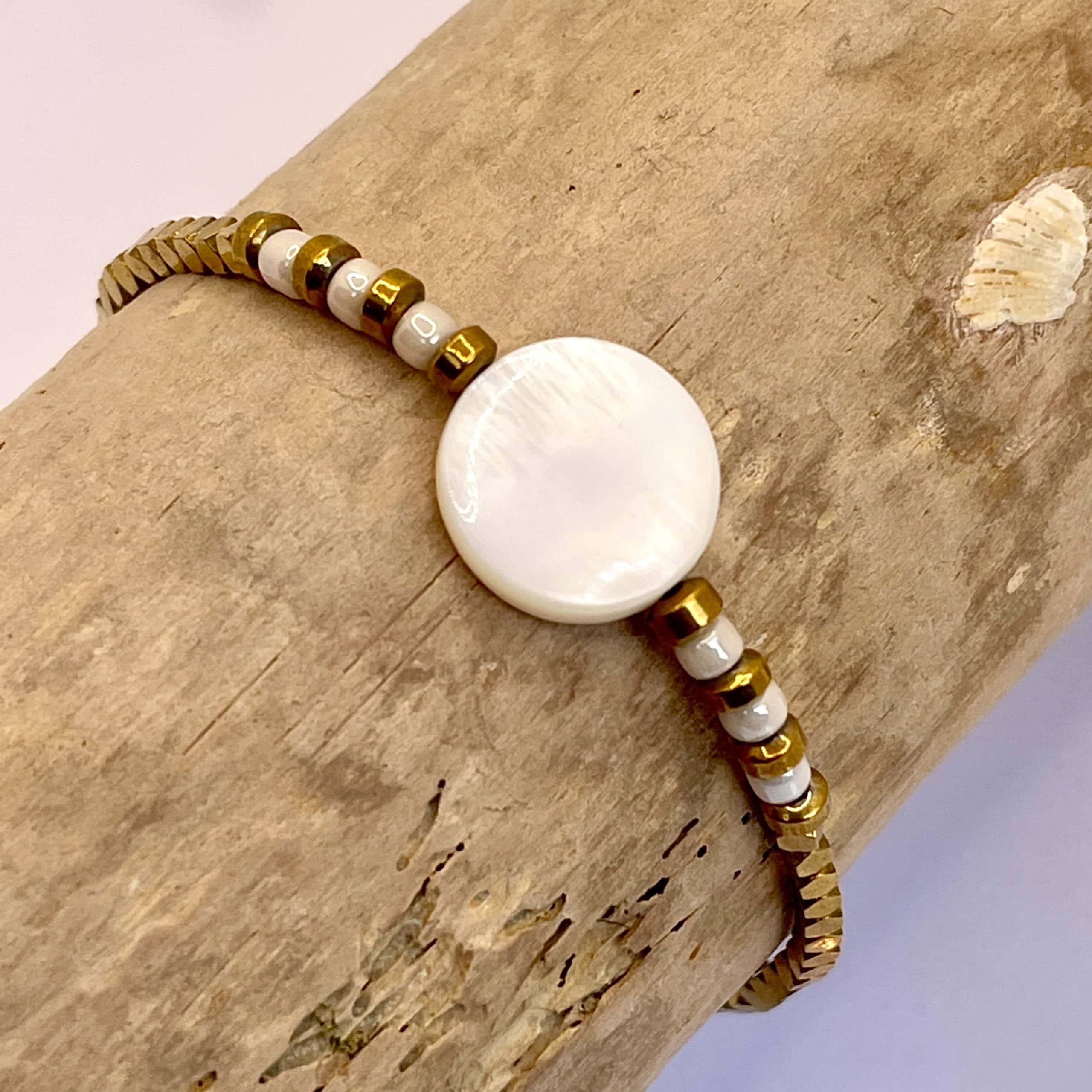 Moon - Bracelet perles naturelles - Les malices de Sam