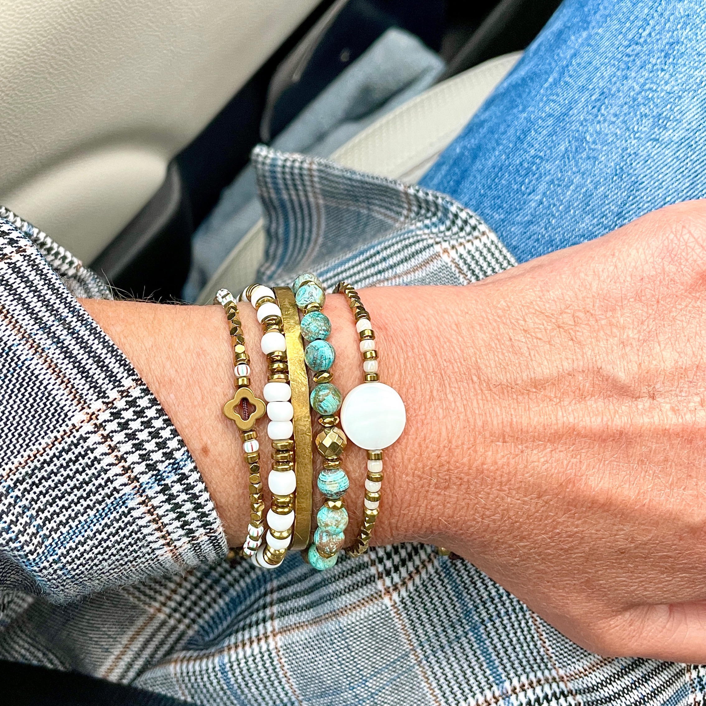 Moon - Bracelet perles naturelles - Les malices de Sam